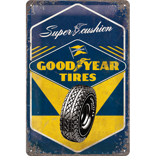 Goodyear Super Cushion - Metallskilt - METALLSKILT.NO
