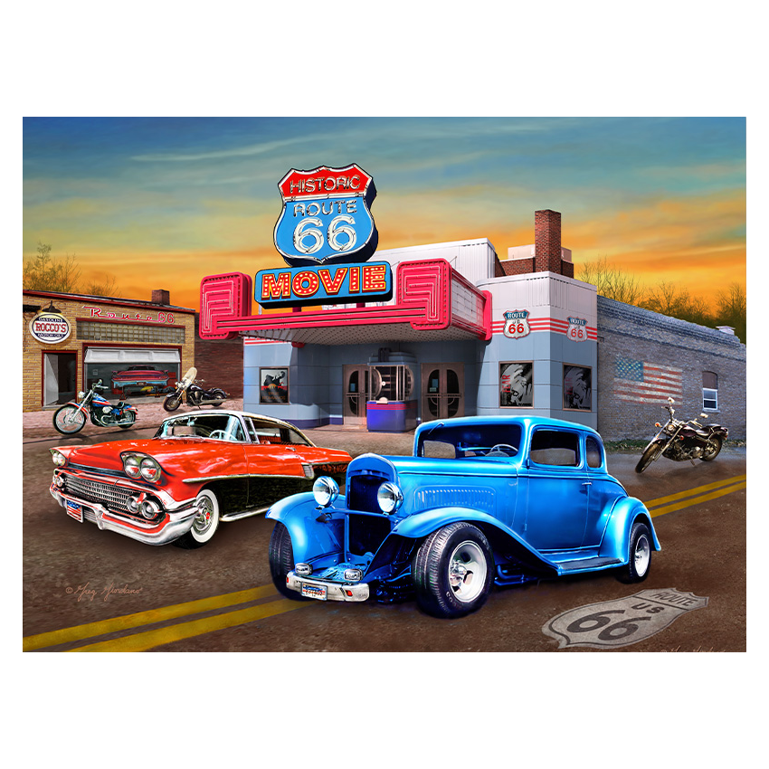 Route 66 & Theater - Metallskilt - METALLSKILT.NO