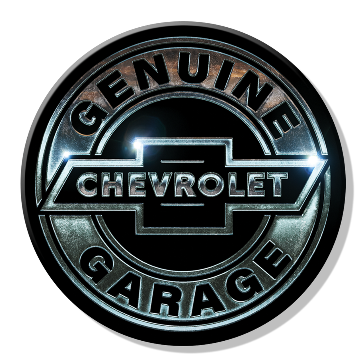 Chevy Garage - Kjøleskapmagnet - METALLSKILT.NO